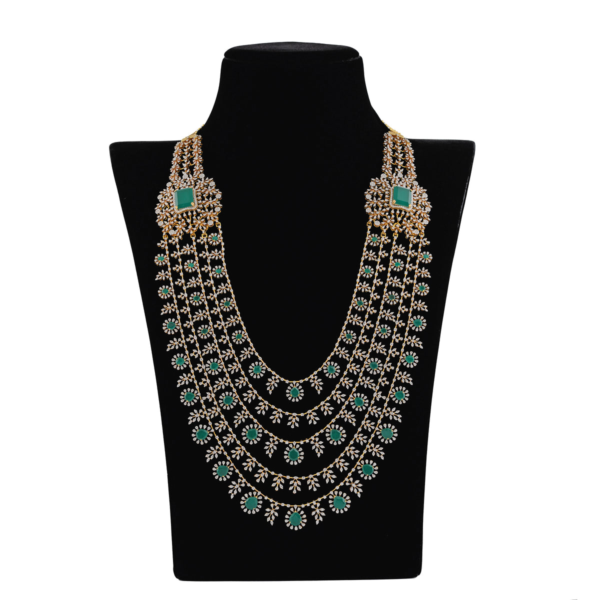 5 Layer Diamond Haram Necklace – Krishna Jewellers Pearls and Gems Pvt Ltd