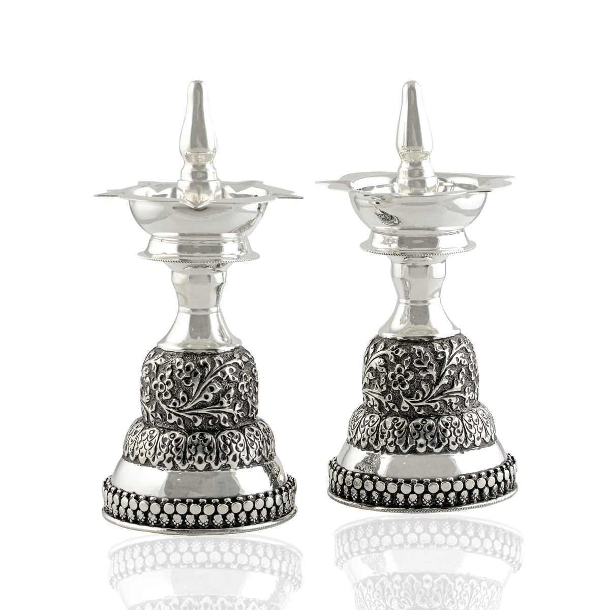 Buy Antique Silver Long Deepam Pair | Krishna Jewellers – Krishna ...