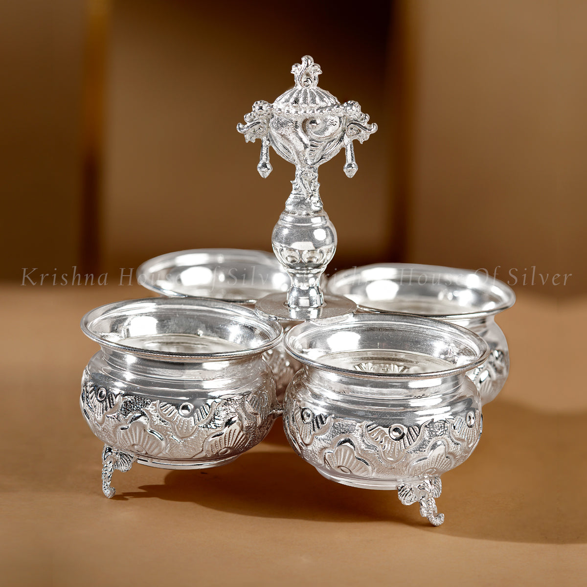 Silver Shanku Design Panchapali for Pooja Rituals – Krishna Jewellers ...