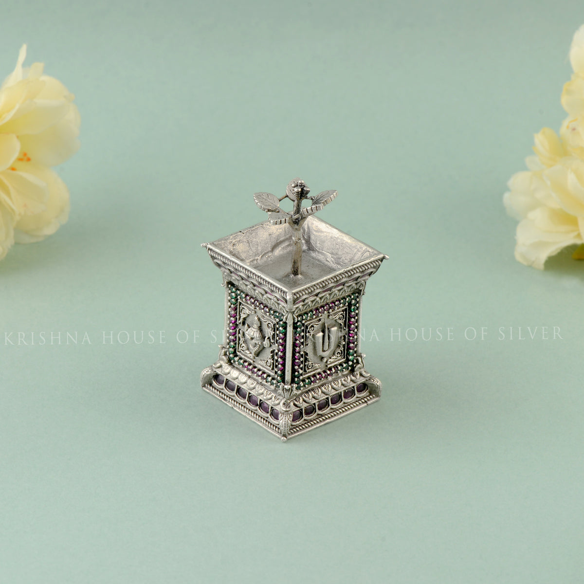92-5-silver-tulasi-kota-with-stones-intricate-details – Krishna ...