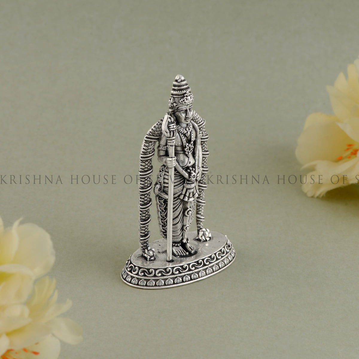 silver-idol-of-murugan-with-peacock-copy – Krishna Jewellers Pearls and ...