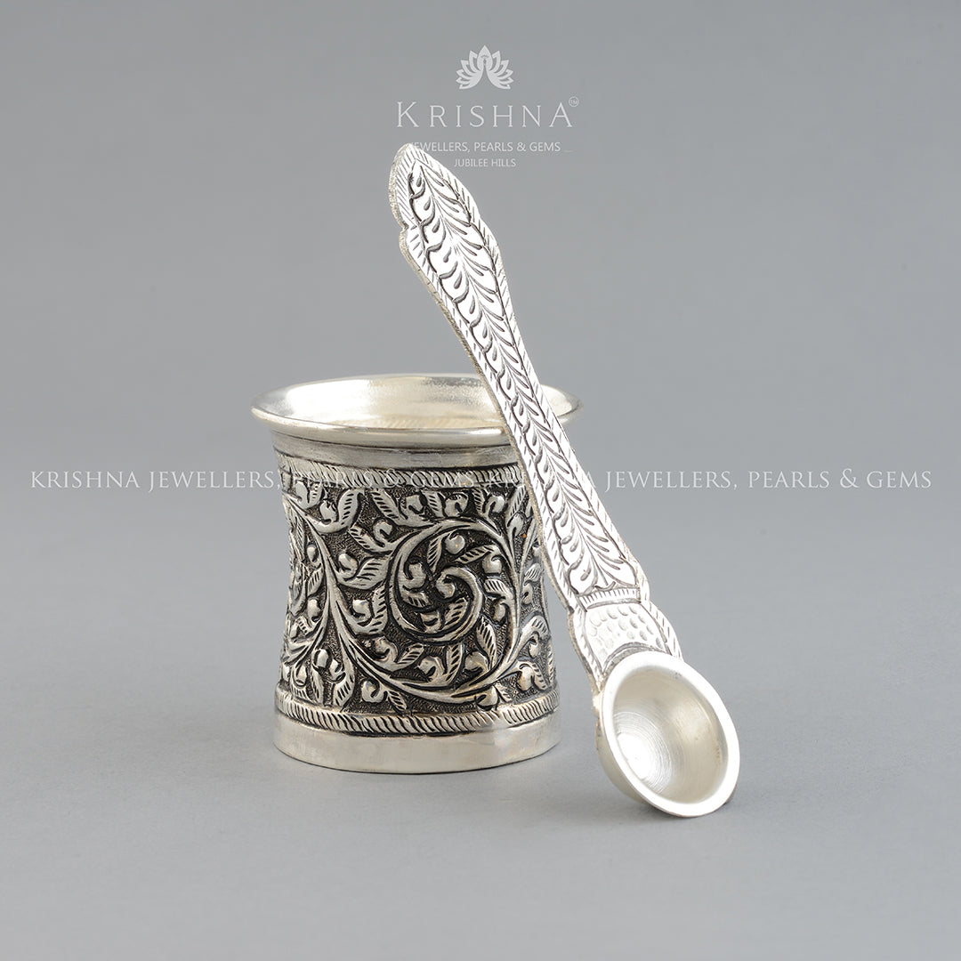 Buy Divine Panchapatra Set in Silver Online | store.krishnajewellers ...