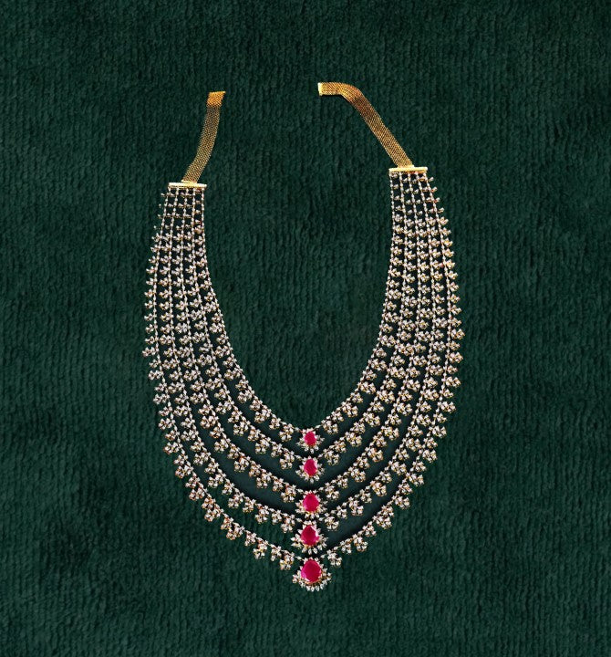 Diamond Rani Haar Necklace – Krishna Jewellers Pearls and Gems Pvt Ltd