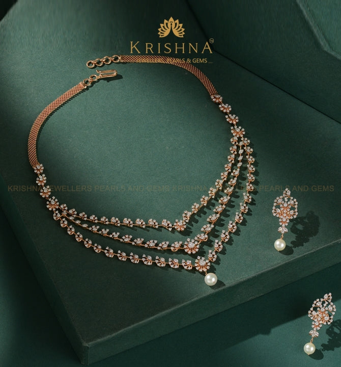 Diamond Necklace Set – Krishna Jewellers Pearls and Gems Pvt Ltd
