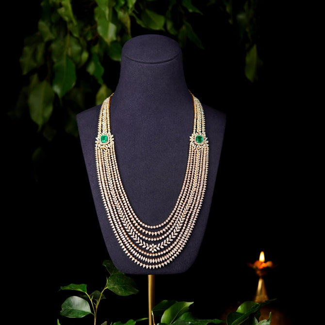 Multi-Layered Diamond Haram – Krishna Jewellers Pearls and Gems Pvt Ltd