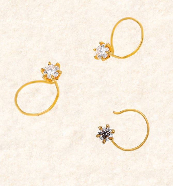 Twisted Diamond Nose Pin – Krishna Jewellers Pearls and Gems Pvt Ltd