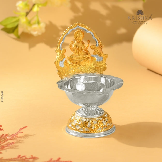 Divine Suvarna Laxmi Deepam in Silver – Krishna Jewellers Pearls and ...