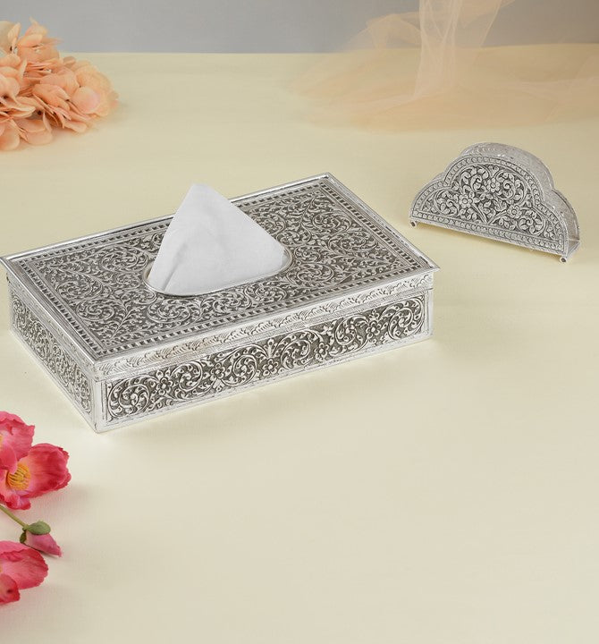 Antique Silver Tissue Paper Holder – Krishna Jewellers Pearls and Gems ...
